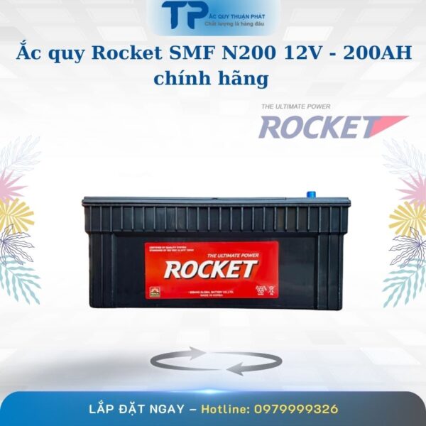 Ắc quy Rocket SMF N200 12V – 200AH - Ắc Quy Thuận Phát